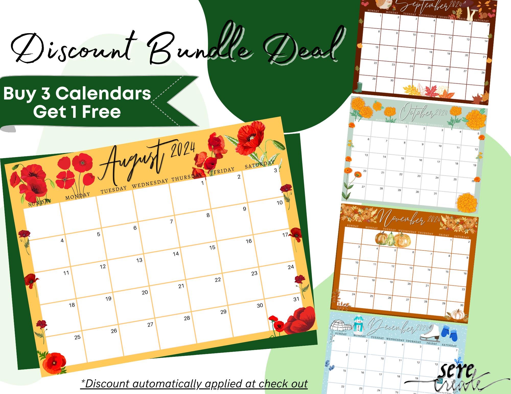 April 2026 Easter Sunday Calendar: Mint Green Printable (PDF, PNG, JPG ...