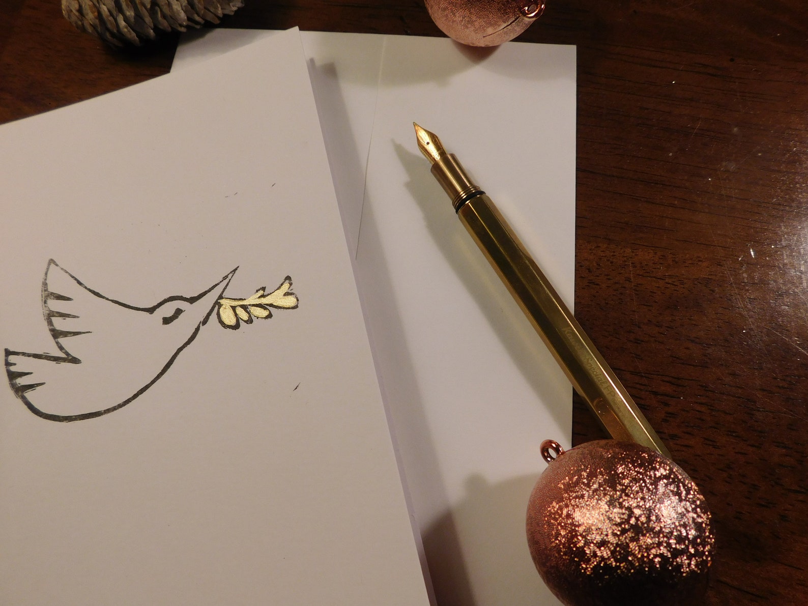 Peace Dove - Handmade Holiday Card W/ Envelope - 5 X 7 Inches - Etsy