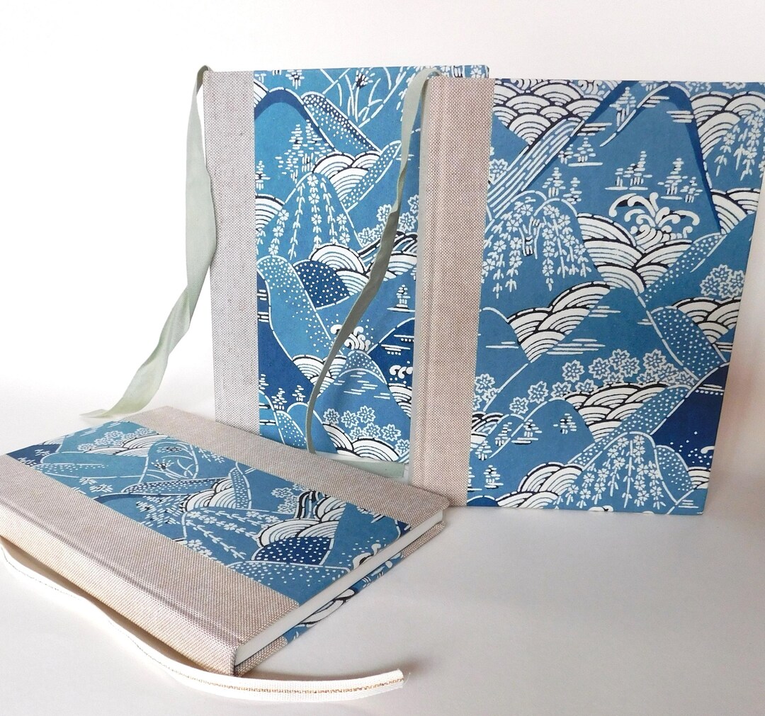Handmade Japanese Decorative Paper Sketchbooks/notebooks - Katazome-shi ...