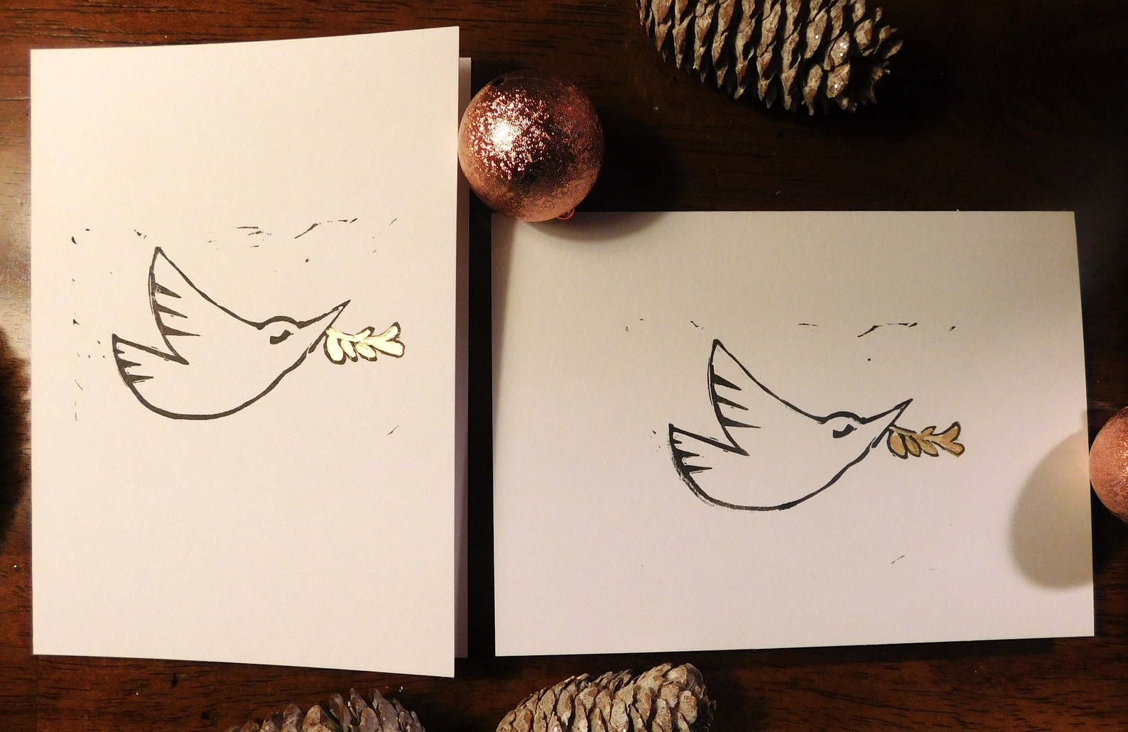 Peace Dove - Handmade Holiday Card W/ Envelope - 5 X 7 Inches - Etsy