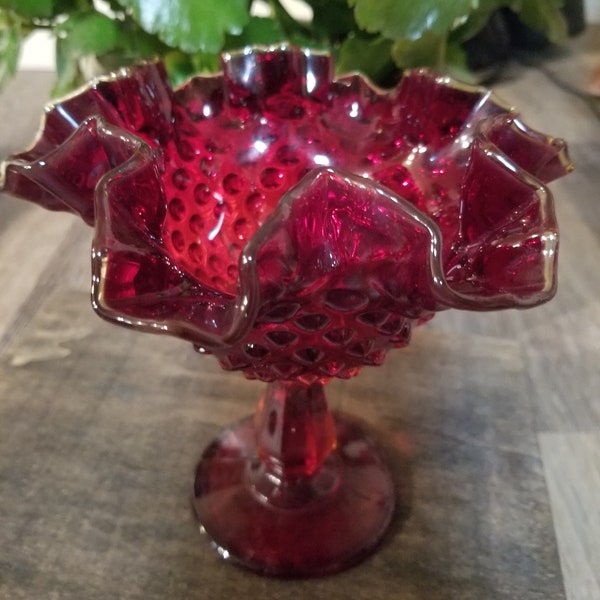 Christmas Red Vintage Glass Fenton - Etsy