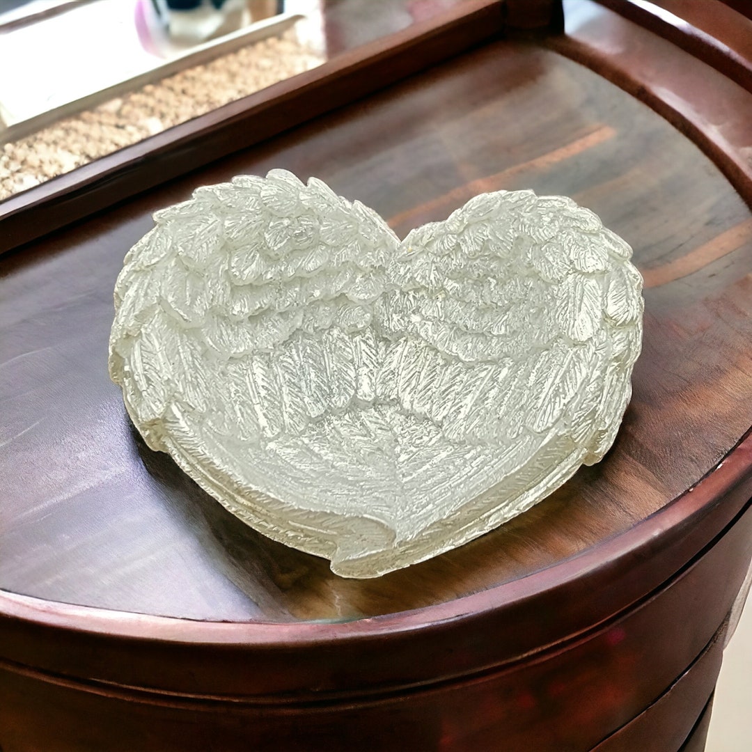 Custom Cupped Angel Wings Jewelry Dish Personalized Heavenly Decor ...