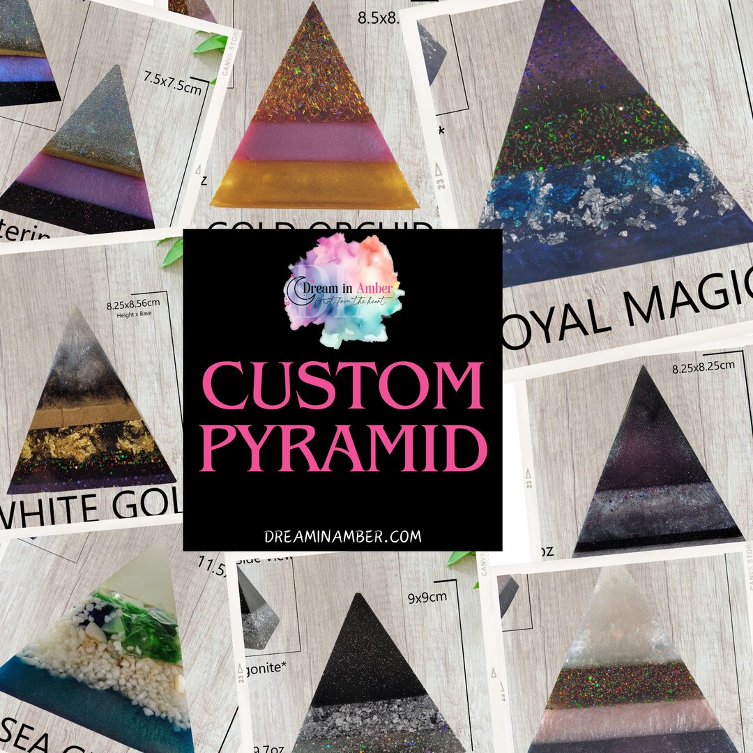Custom Resin Crystal Pyramids - Personalized Energy for Your Space ...