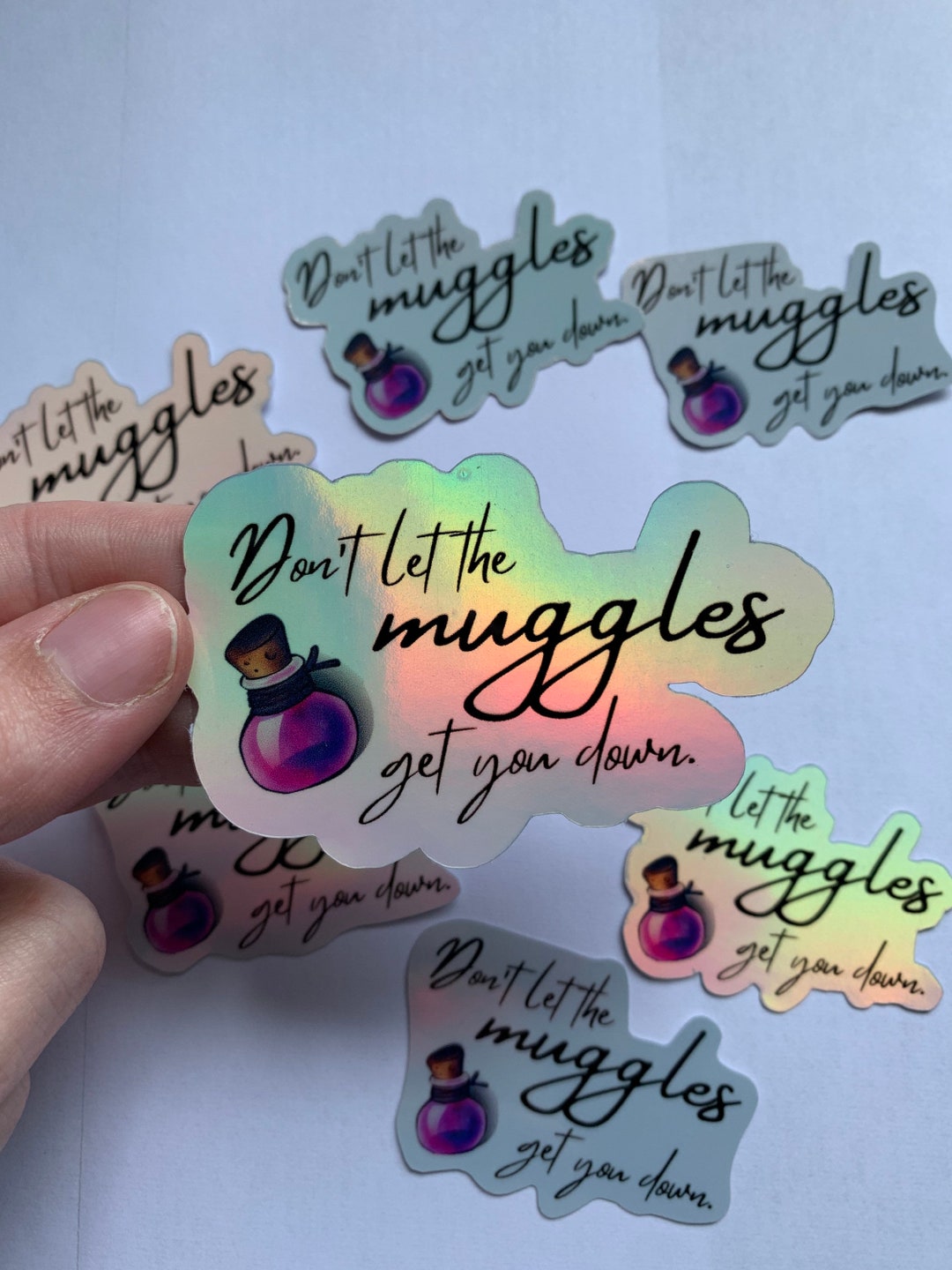 Dont Let the Muggles Get You Down Holographic Harry Pottery Sticker ...