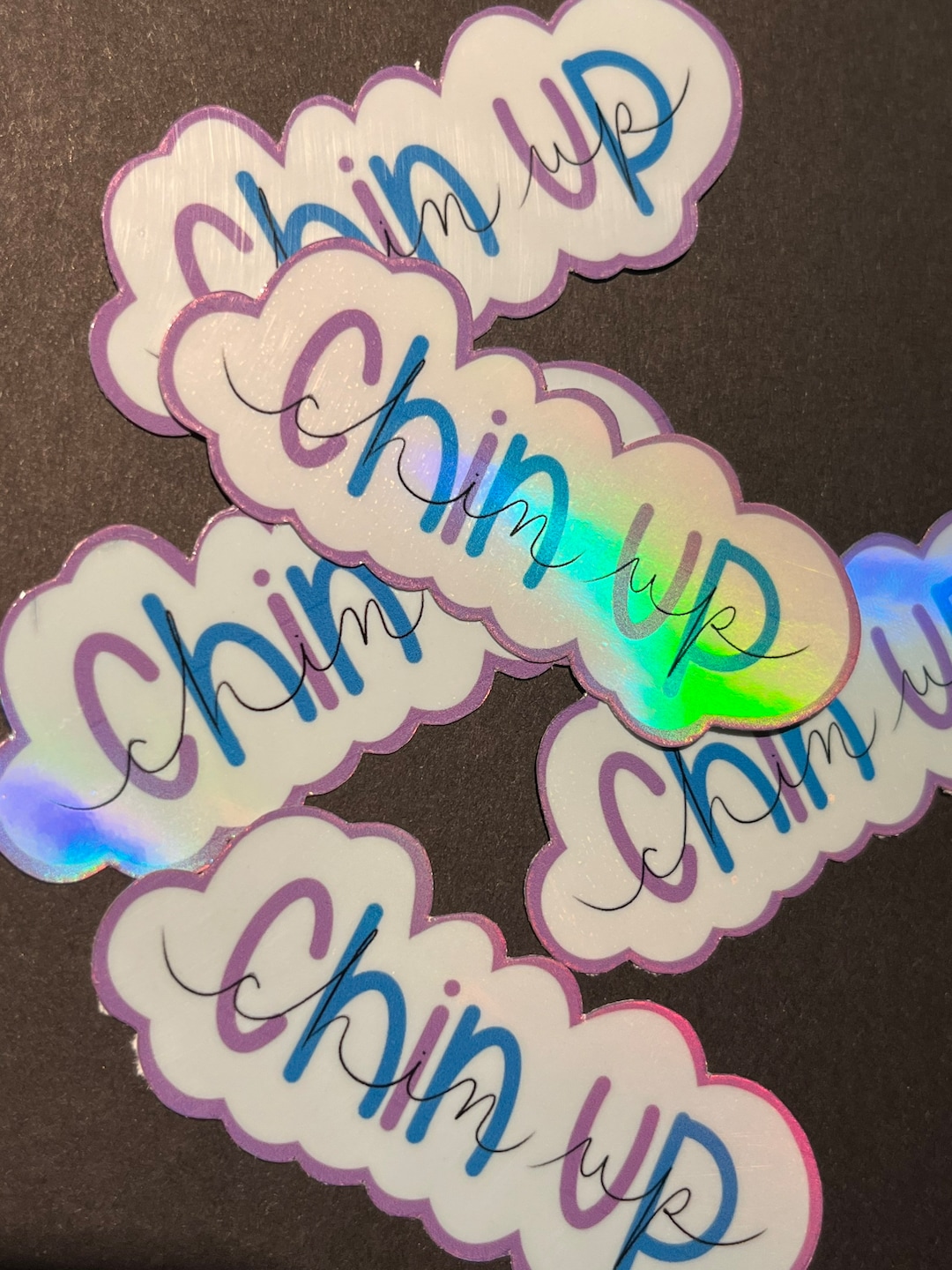 Chin up Sticker, Encouraging Sticker, Script Sticker, Cursive Font ...