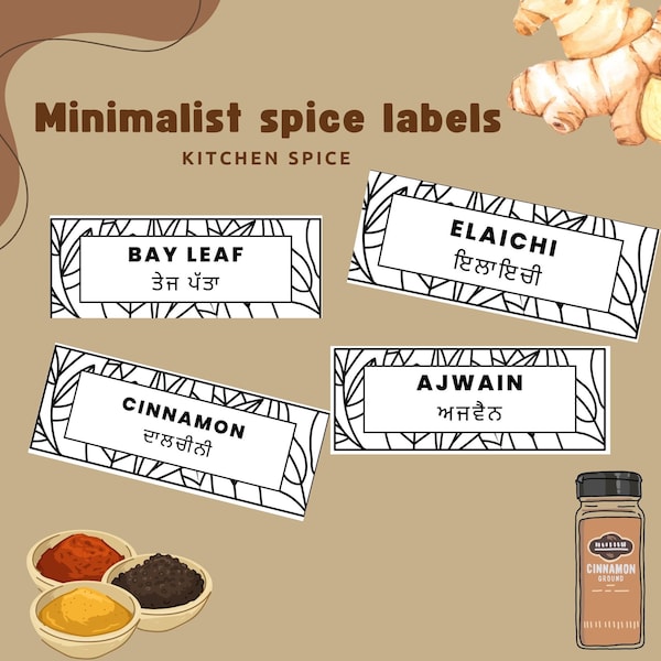 Spice Labels - Etsy