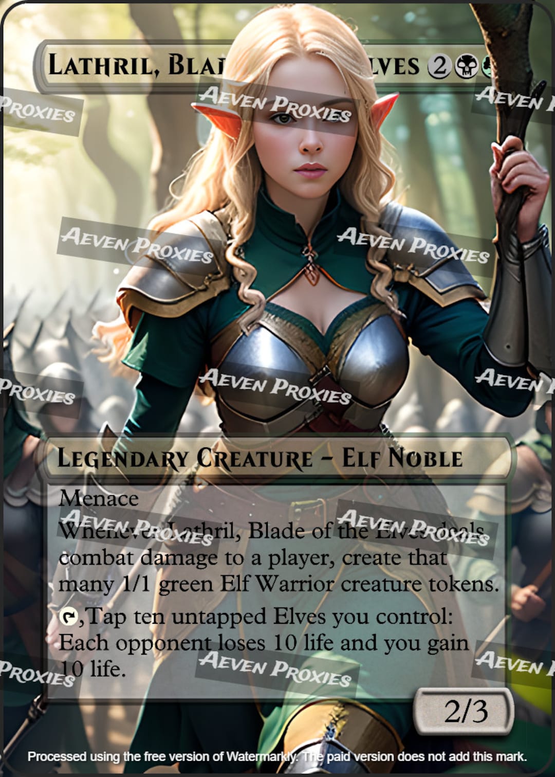 MTG Proxy -lathril, Blade of the Elves - High Quality Magic the Gathering Proxies! [digital ...
