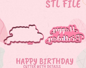 Happy Birthday Stamp Stl - Etsy