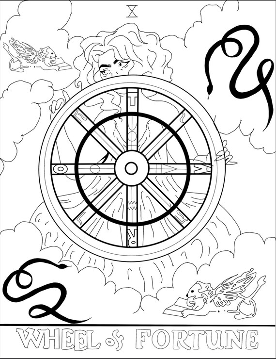 Wheel of Fortune Coloring Page | Etsy
