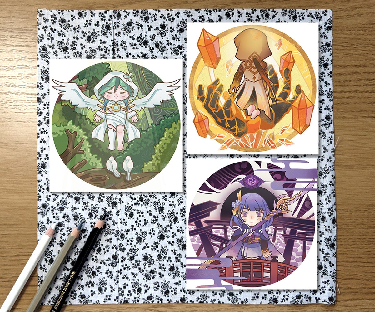 Genshin Chibi Archons Genshin Art Prints Genshin Chibi Venti Art Print ...