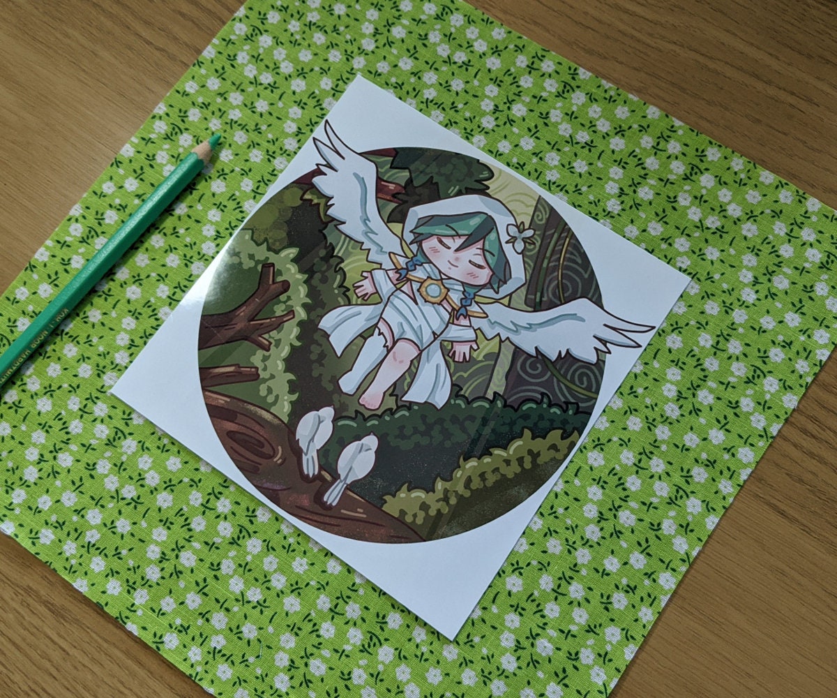 Genshin Chibi Archons Genshin Art Prints Genshin Chibi Venti Art Print ...