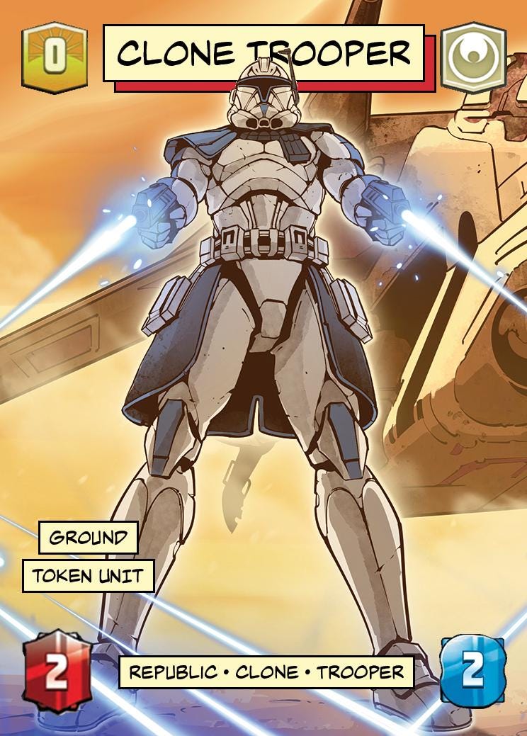 Battle Droid/clone Trooper Tokens | Star Wars: Unlimited (SWU) Double ...