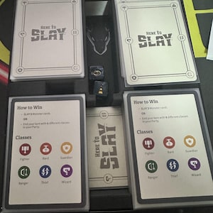 Here to Slay Game Insert | Sleeved Cards + Inlaid Graphics - Etsy