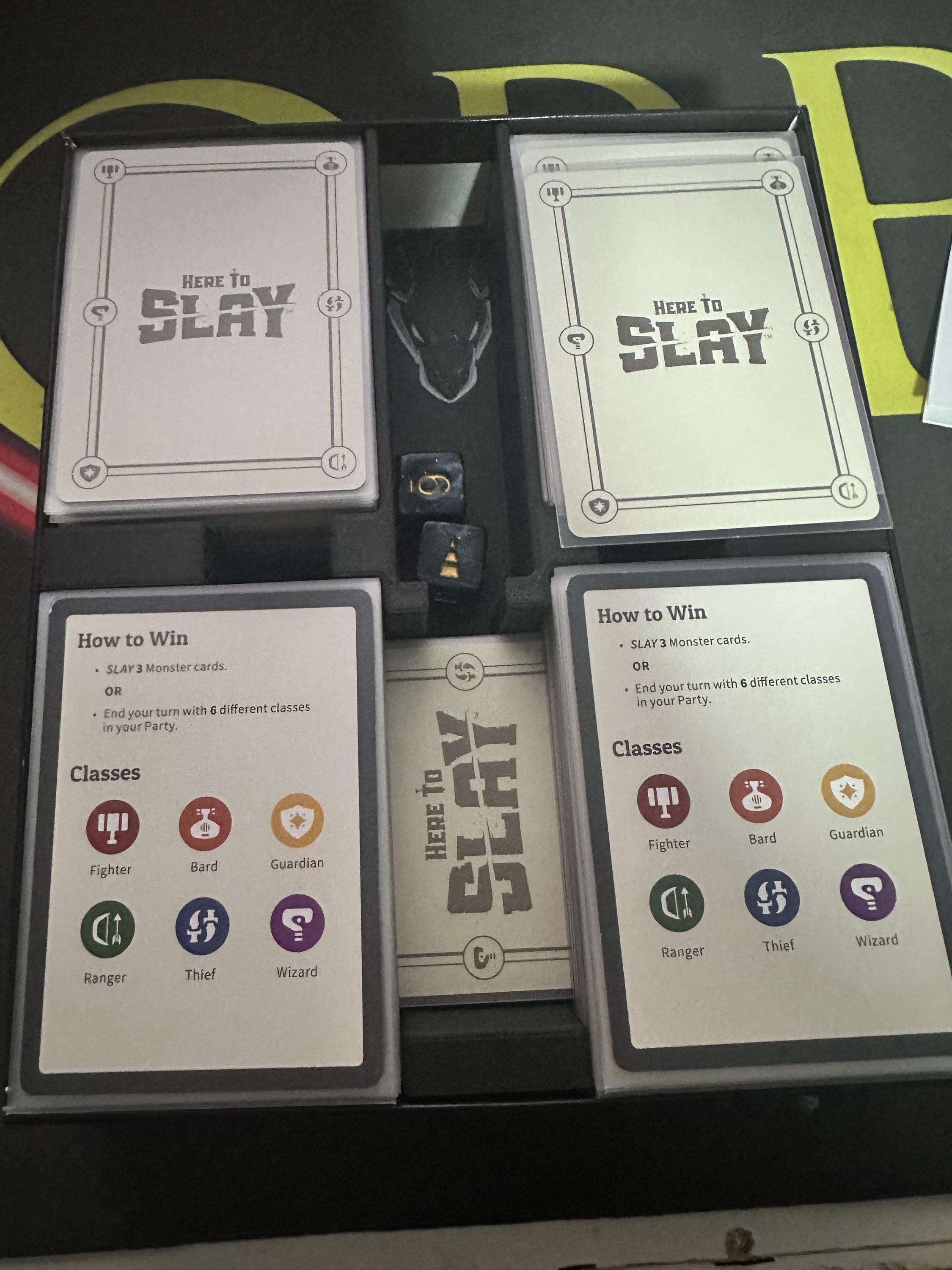 Here to Slay Game Insert | Sleeved Cards + Inlaid Graphics - Etsy
