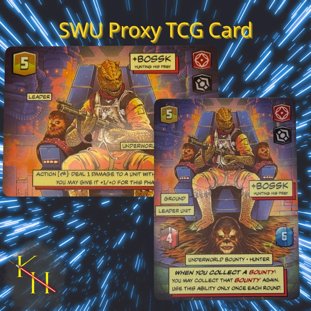 Bossk - Hunting His Prey | SWU Proxy Leader Card | SHD - Etsy