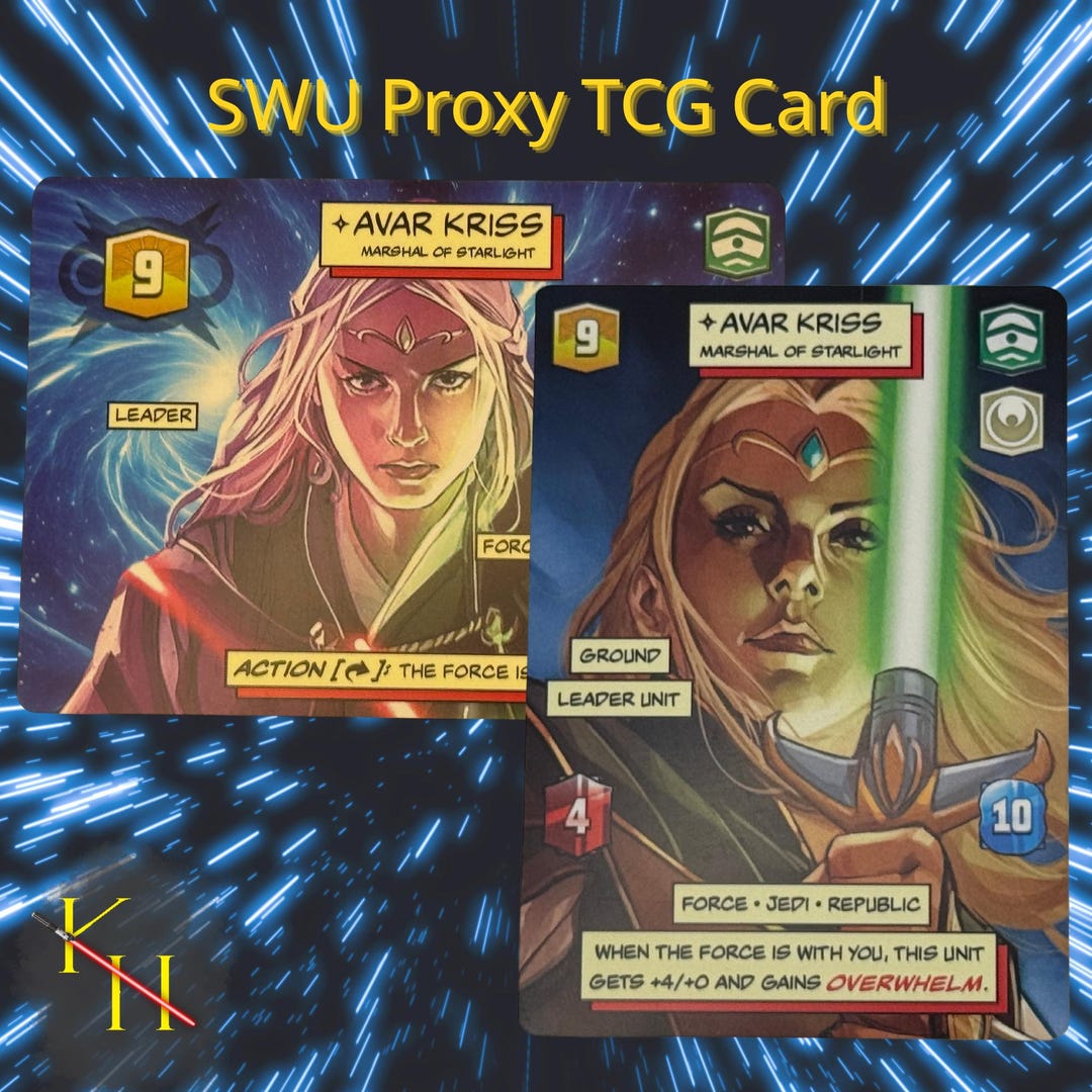 Avar Kriss - Marshal of Starlight | SWU Leader Proxy Card | LOF - Etsy