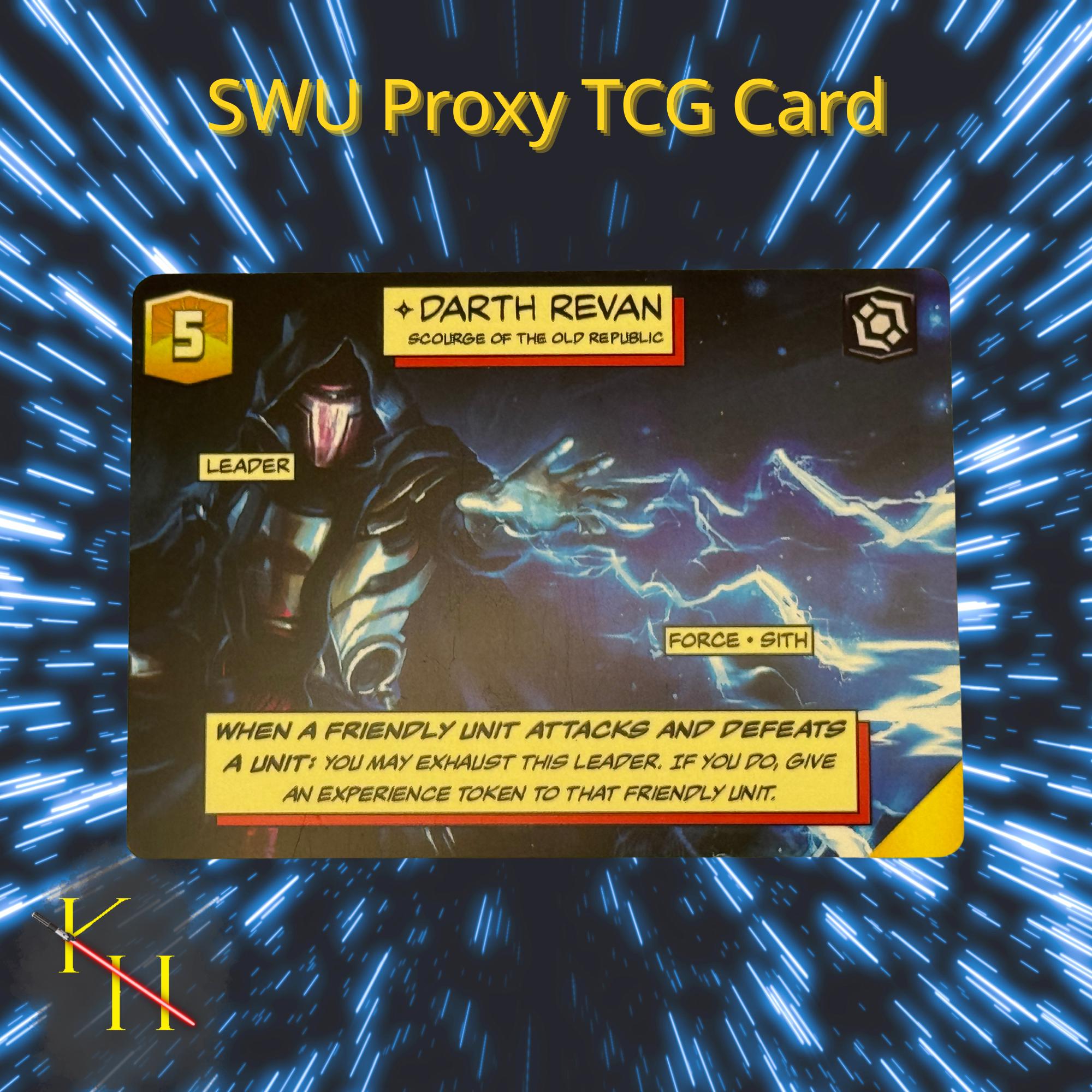 Darth Revan - Scourge of the Old Republic | SWU Leader Proxy Card | LOF ...