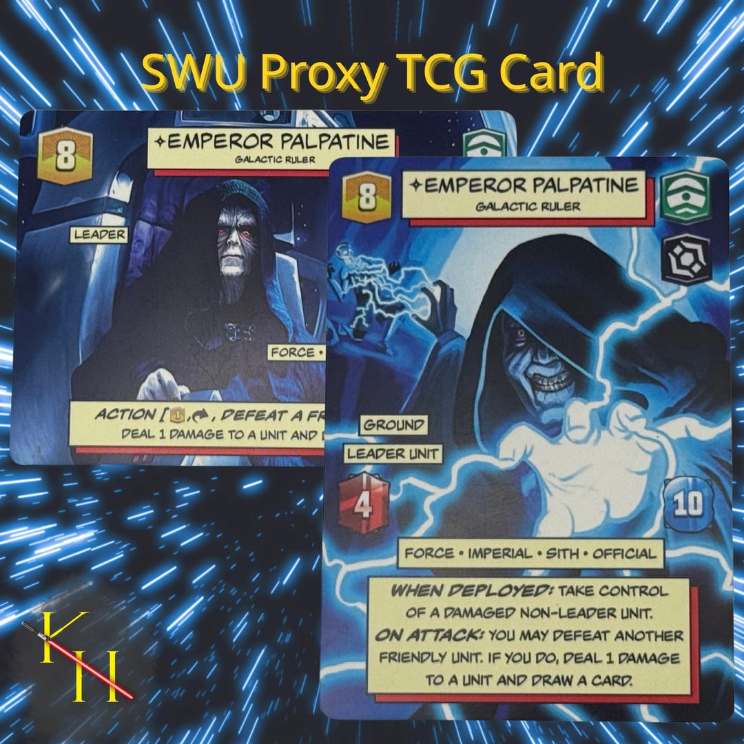 Emperor Palpatine - Galactic Ruler | SWU Leader Proxy Card | SOR - Etsy