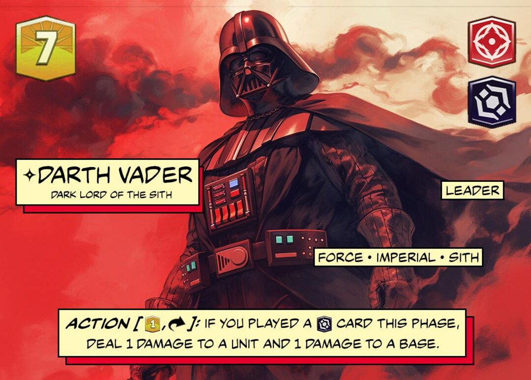 SWU Proxy Leader | Darth Vader - Dark Lord of the Sith | SOR - Etsy
