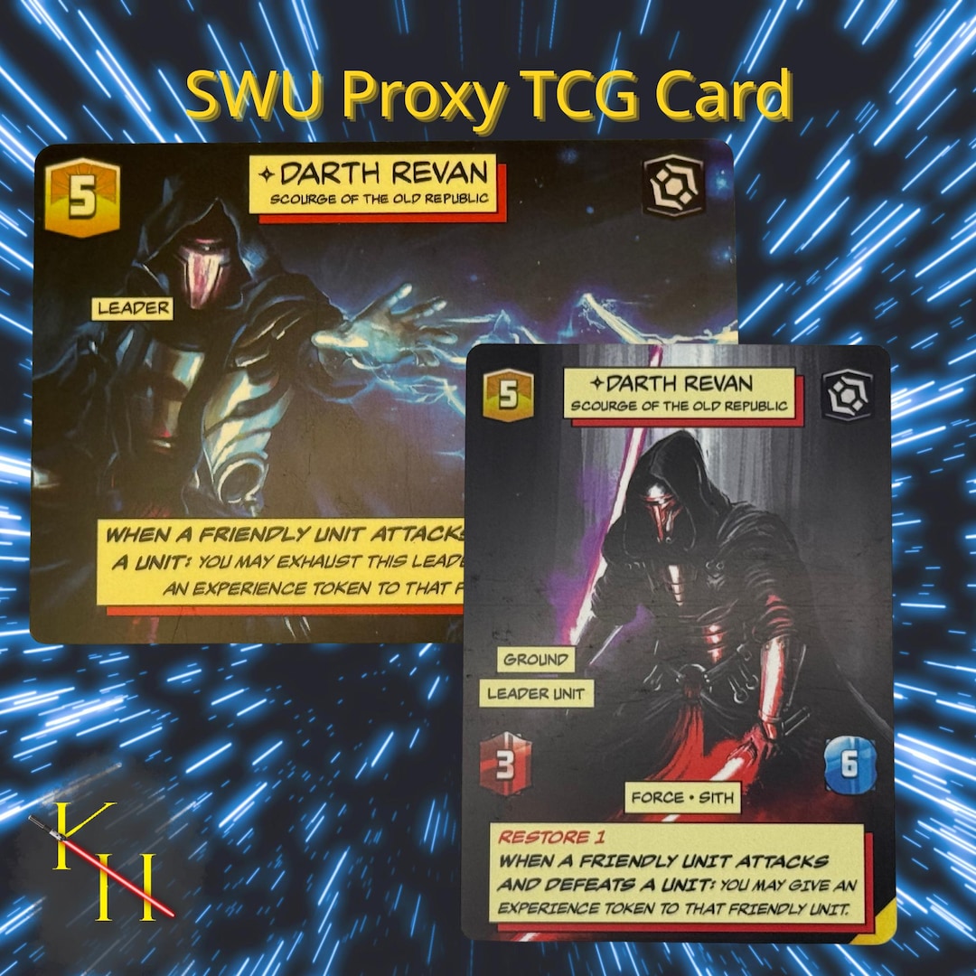 Darth Revan - Scourge of the Old Republic | SWU Leader Proxy Card | LOF ...