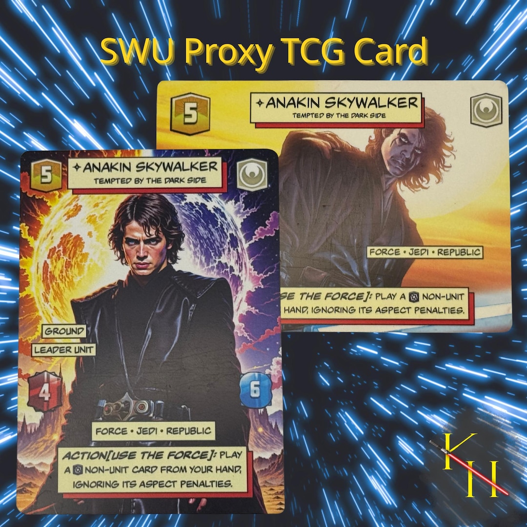 Anakin Skywalker - Tempted by the Dark Side | SWU Leader Proxy Card ...