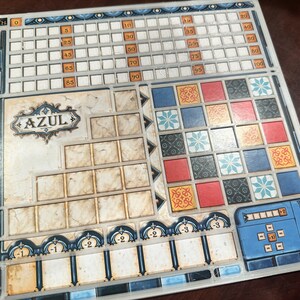 Azul Board Game Overlay + Score Cubes | Tile Lock Frame | Board Game ...