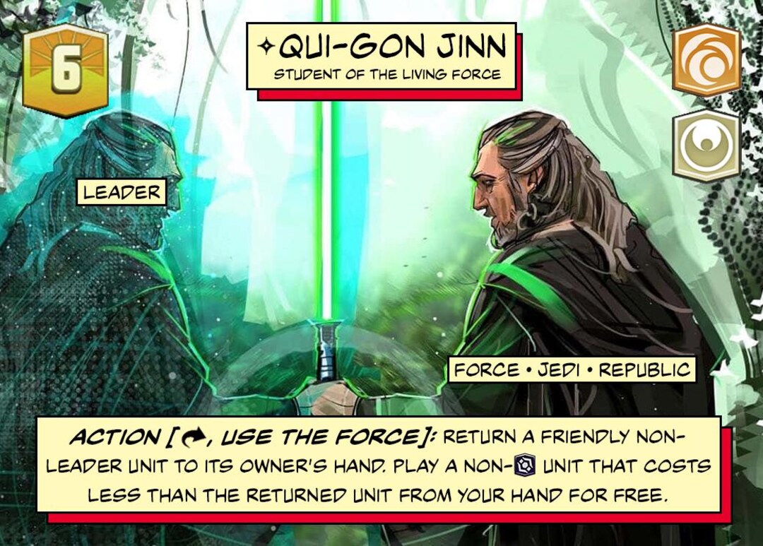 SWU Proxy Leader | Qui-gon Jinn - Student of the Living Force | LOF - Etsy