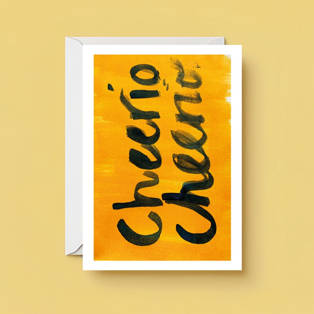 A6 Cheerio Leaving Card – Funny Goodbye Card UK, Retro 90s Farewell ...
