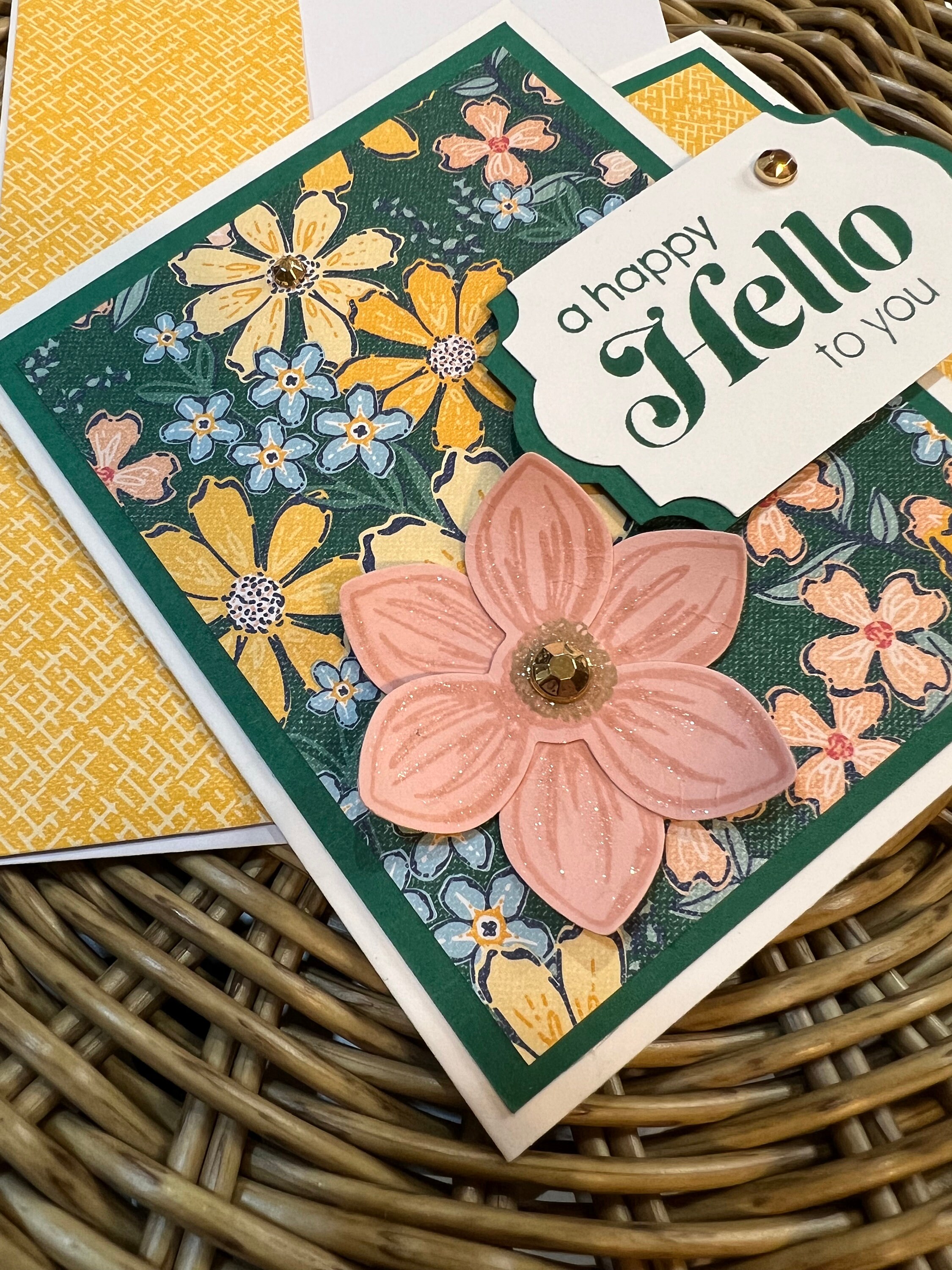 Handmade Hello Card: Floral Thinking of You Card - Etsy