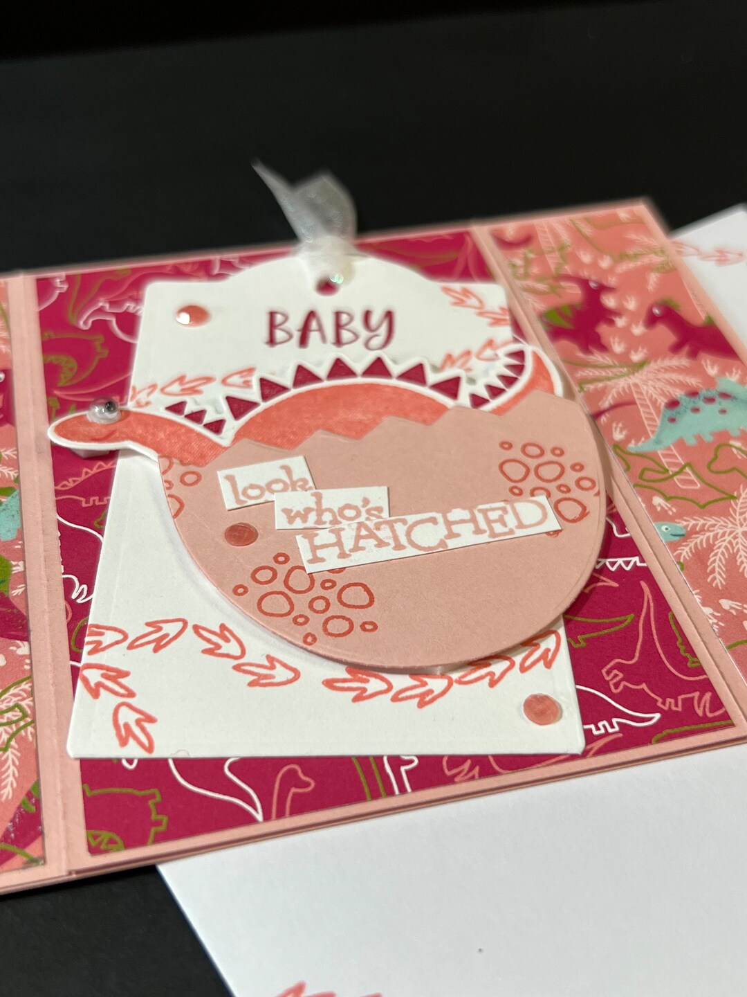 Baby Dinosaur, Dinosaur Baby Shower Card, New Baby Card, Handmade ...