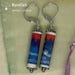 Upcycled Postage Stamp Earrings: Handmade Paper Bead, Silver Plated - Etsy
