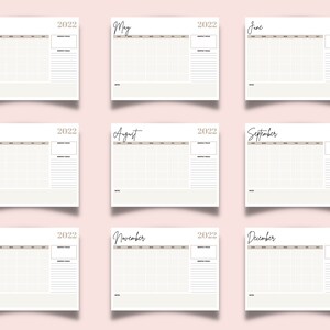 Monthly Blank 2022 Calendar | Instant Download | PDF Printable | April ...
