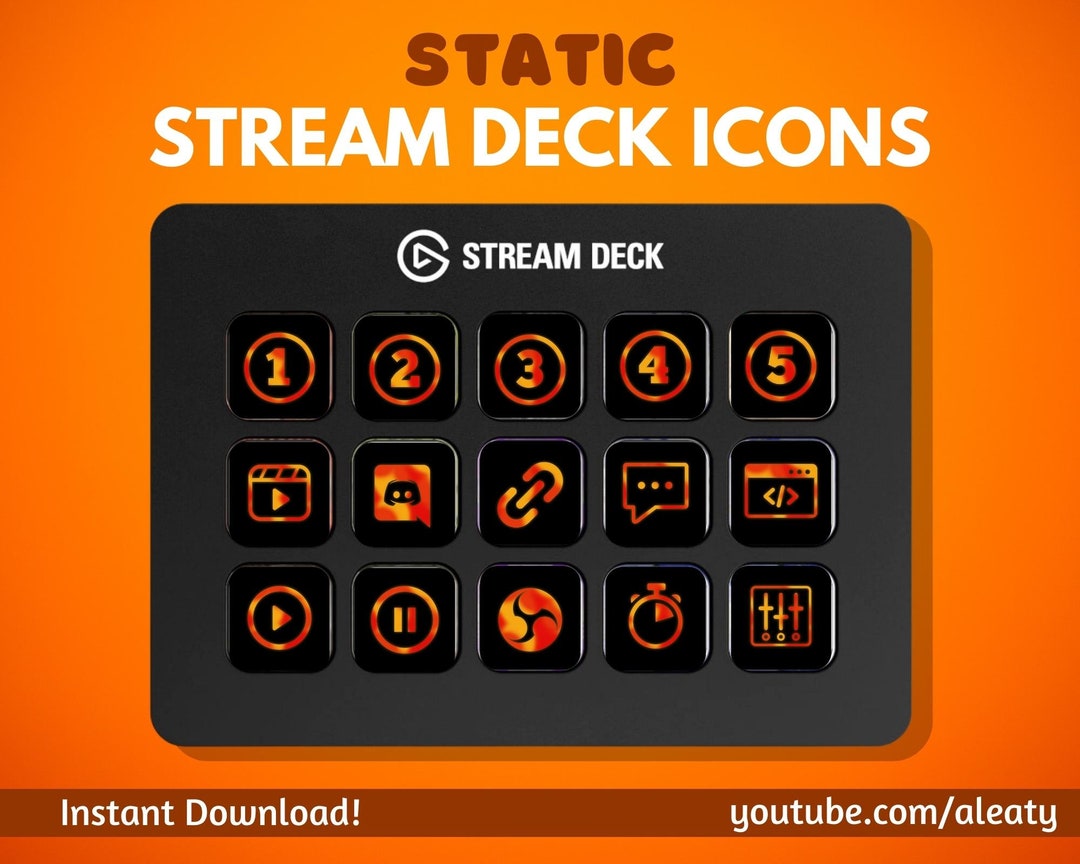 Stream Deck Icons / Fire Icons / Streaming Icons / Twitch Icons / Red ...