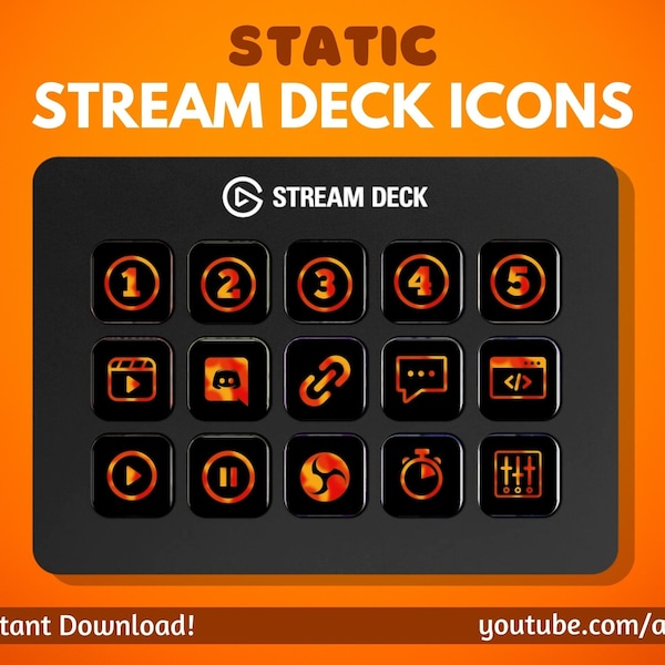 Red Stream Deck Icons - Etsy