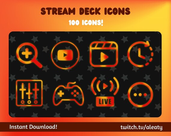 Stream Deck Icons / Fire Icons / Streaming Icons / Twitch | Etsy