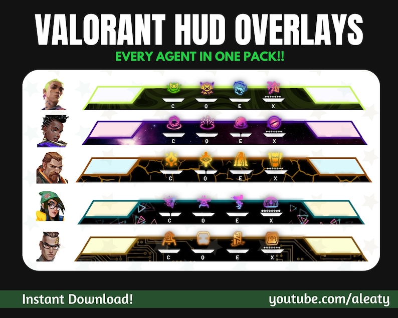 Valorant HUD Overlays / Twitch Overlay / OBS Overlay / - Etsy