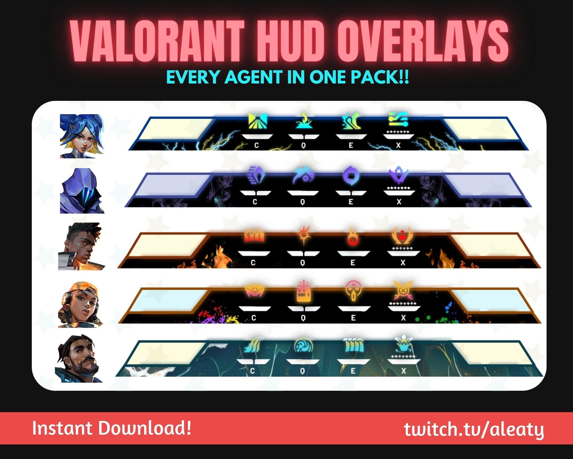 Valorant HUD Overlays / Twitch Overlay / OBS Overlay / - Etsy Canada