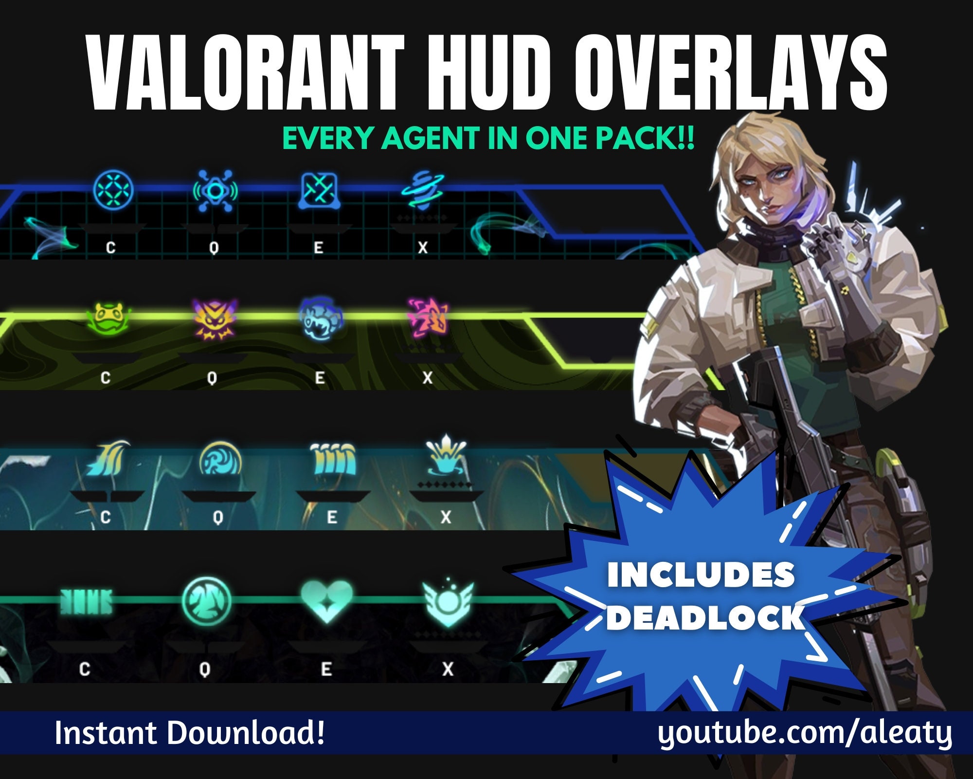 Valorant HUD Overlays / Twitch Overlay / OBS Overlay / - Etsy