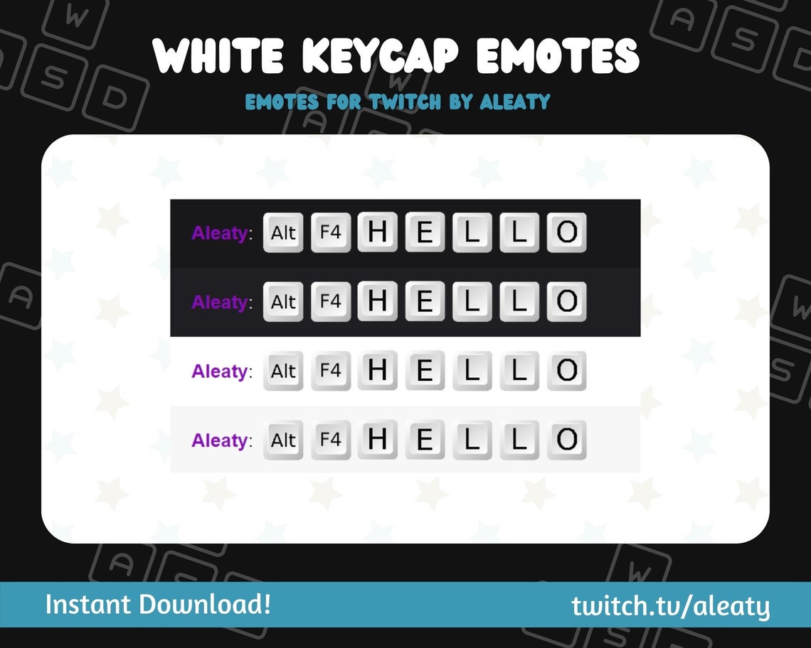 Keycap Emotes / Twitch Emote / Letter Emotes / Streamer / Streaming - Etsy