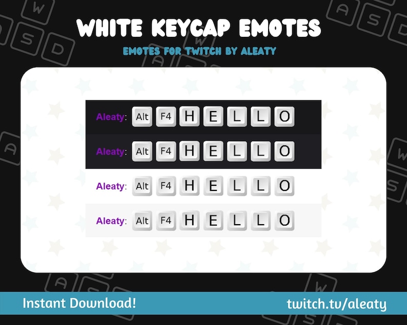 Keycap Emotes / Twitch Emote / Letter Emotes / Streamer / Streaming - Etsy