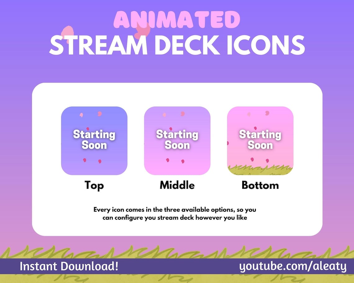 Animated Stream Deck Icons / Animated Cherry Blossom Icons / Animated ...