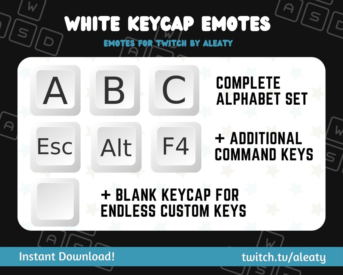Keycap Emotes / Twitch Emote / Letter Emotes / Streamer / Streaming - Etsy