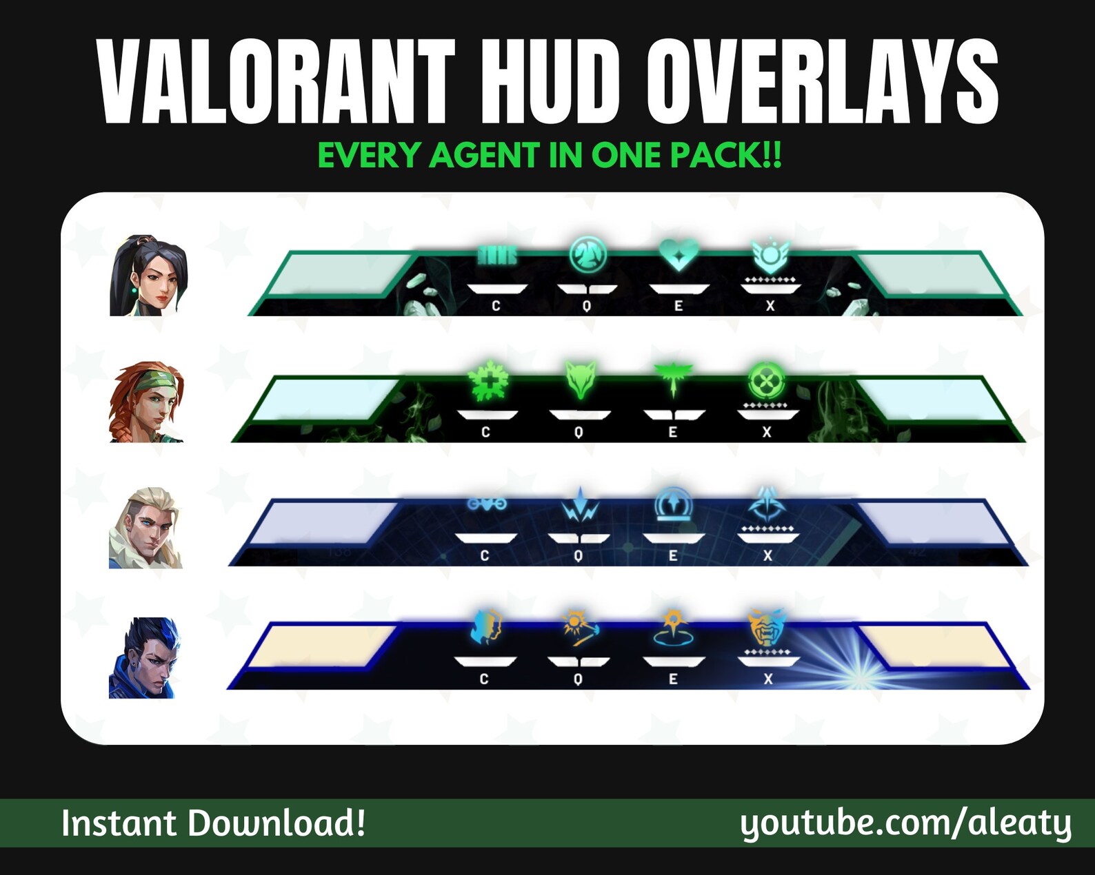 Valorant HUD Overlays / Twitch Overlay / OBS Overlay / - Etsy