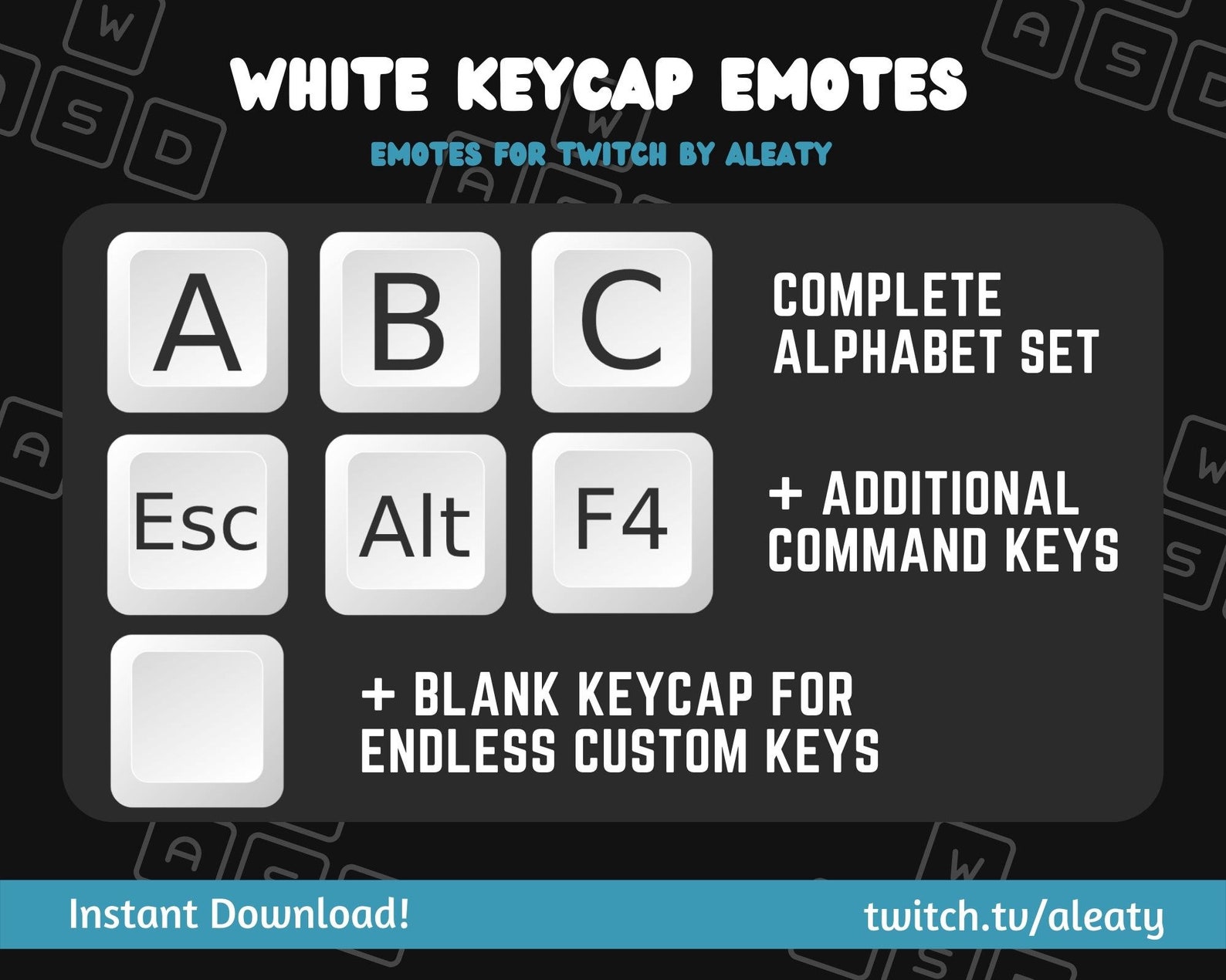 Keycap Emotes / Twitch Emote / Letter Emotes / Streamer / Streaming - Etsy