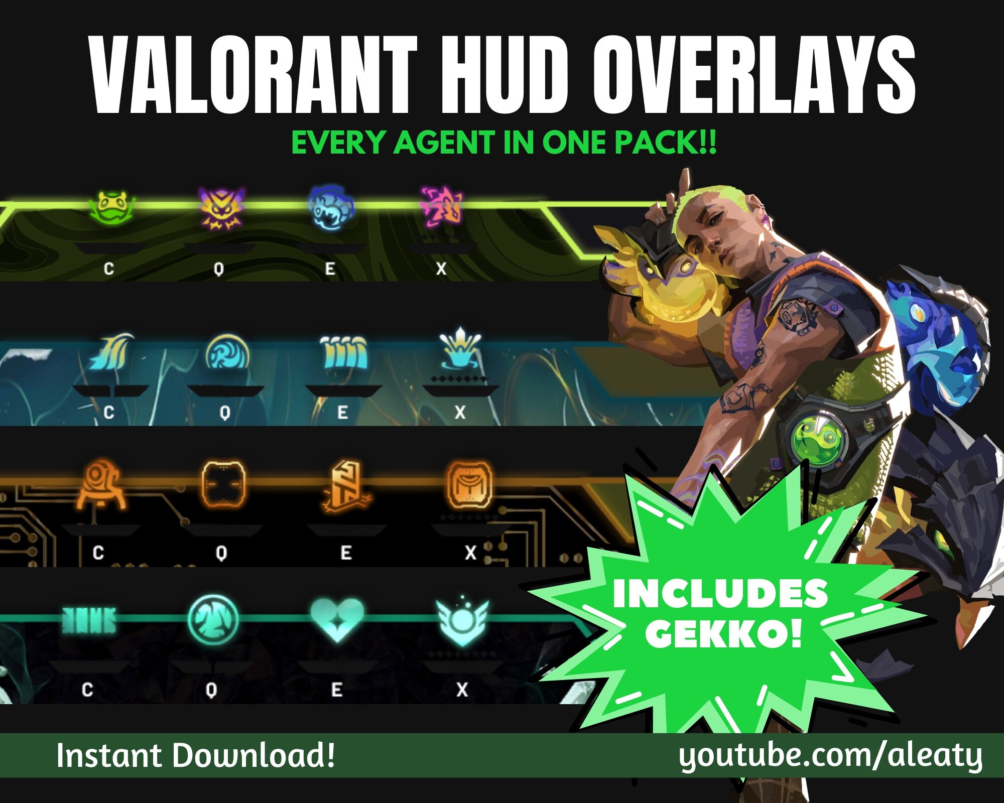 Valorant HUD Overlays / Twitch Overlay / OBS Overlay / - Etsy Ireland