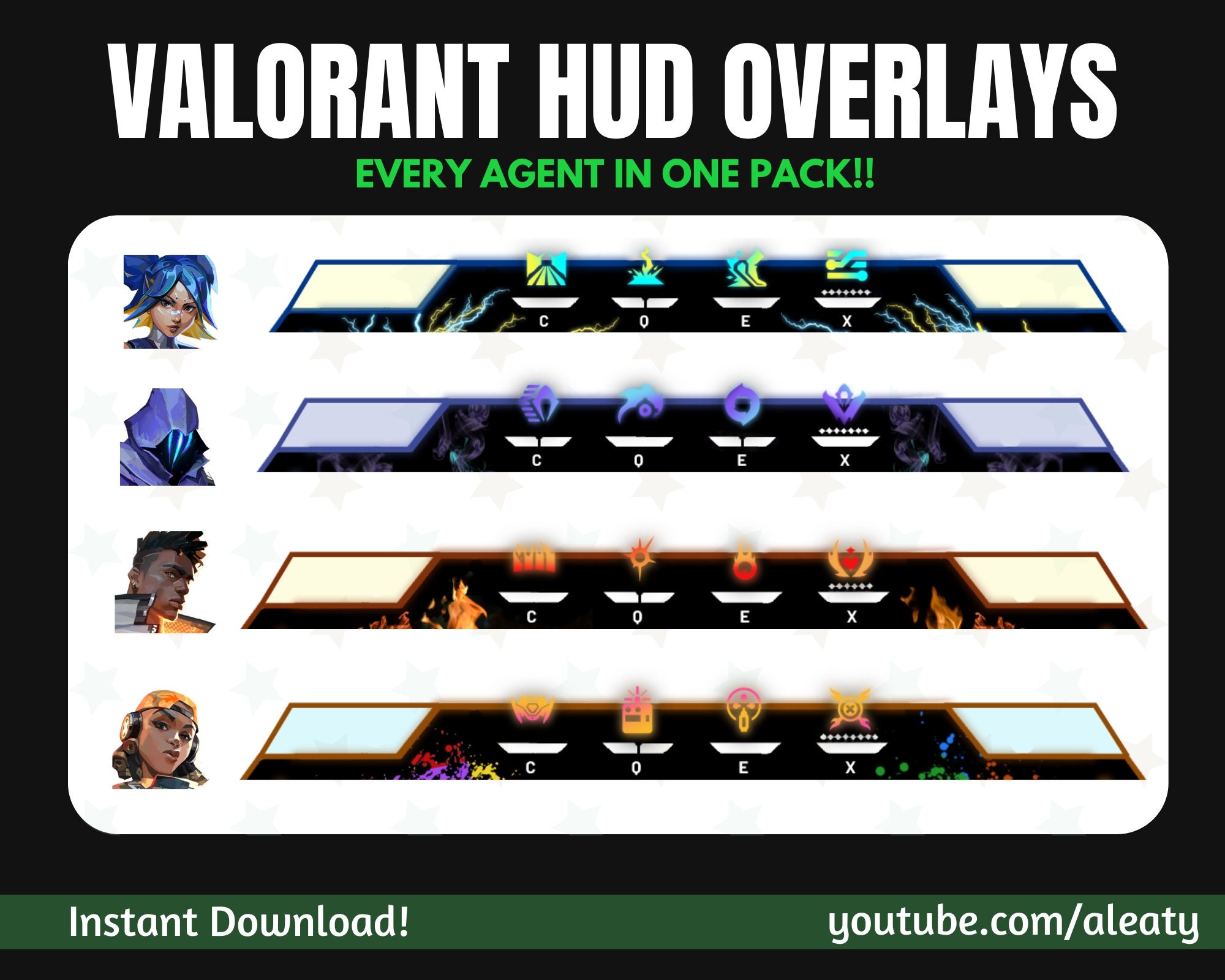 Valorant HUD Overlays / Twitch Overlay / OBS Overlay / - Etsy