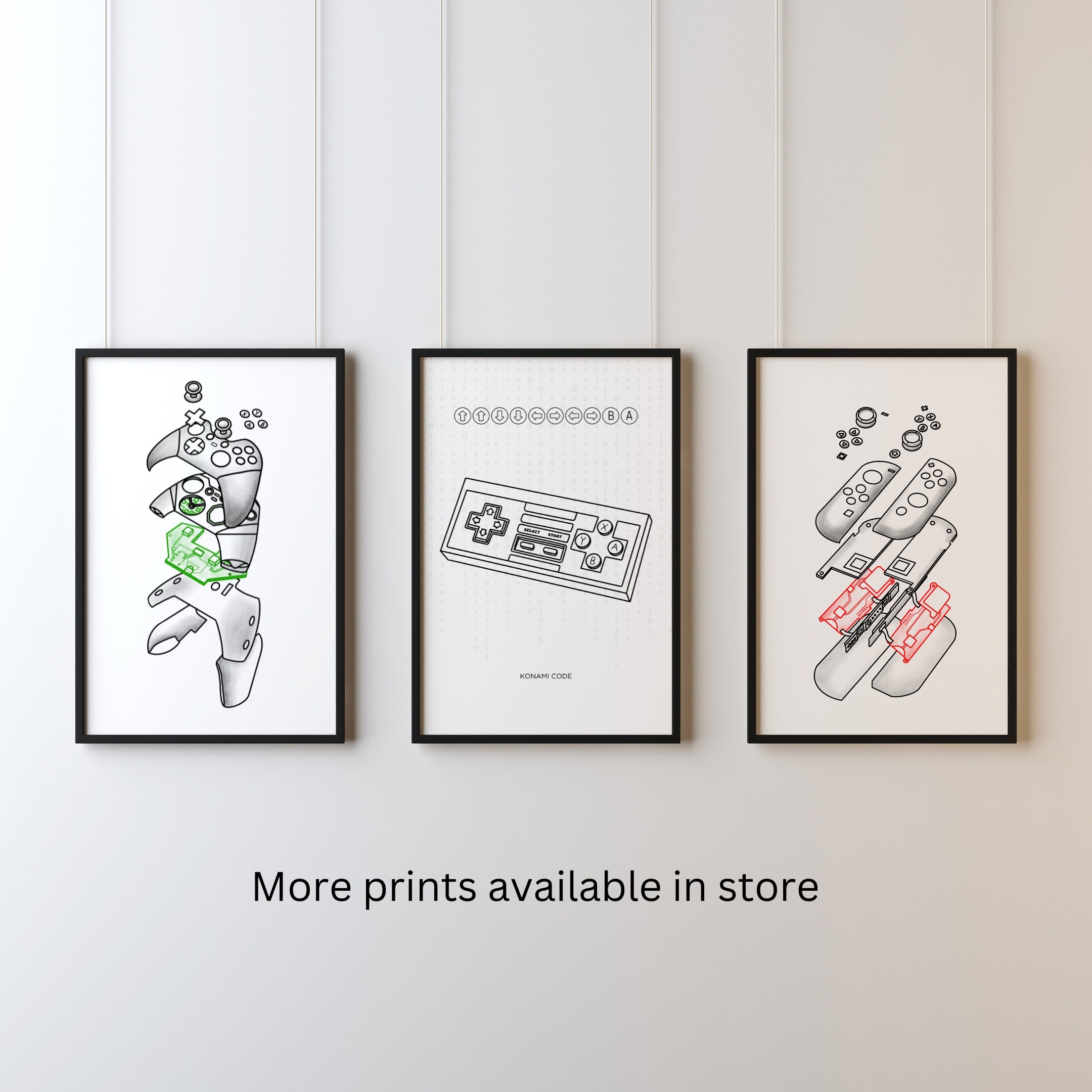 Controller Exploded View Bundle | Game Controller Digital Print - Etsy