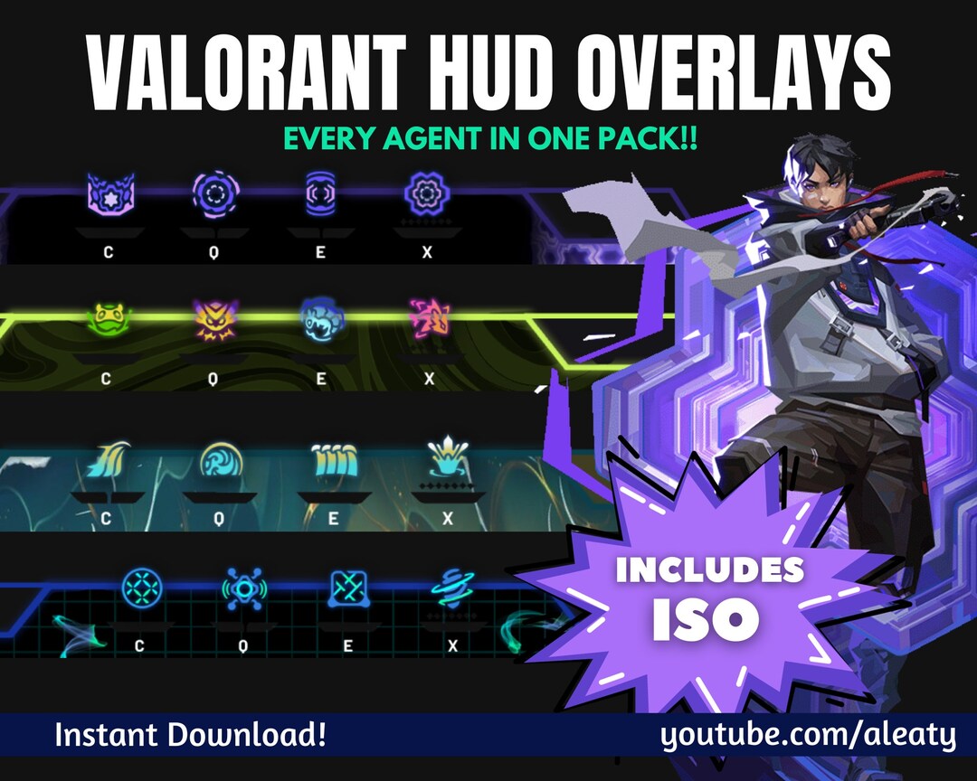 Valorant HUD Overlays / Twitch Overlay / OBS Overlay / - Etsy