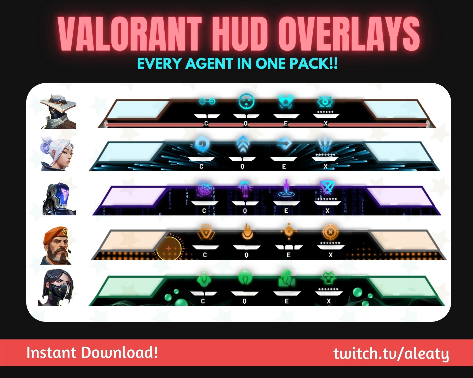 Valorant HUD Overlays / Twitch Overlay / OBS Overlay / - Etsy 日本