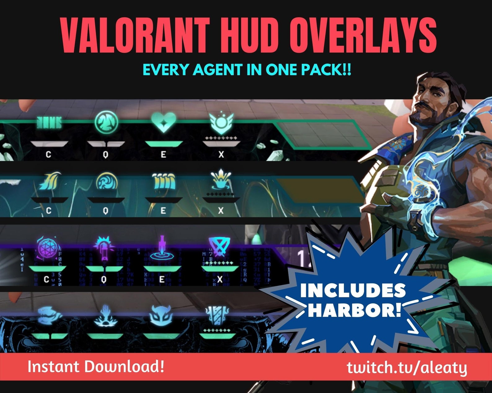 Valorant HUD Overlays / Twitch Overlay / OBS Overlay / - Etsy Canada